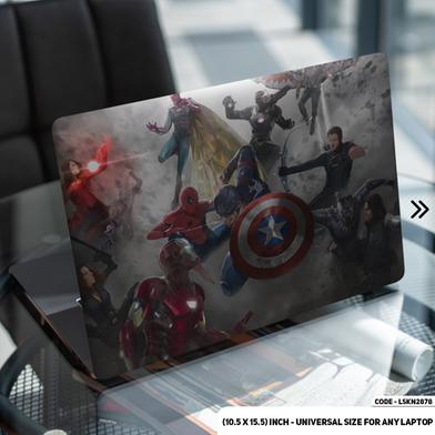Captain America With Full MCU Team Laptop Sticker - (LSKN2878 ...