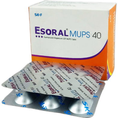 Esoral Mups 40 Mg Mups Tablet 10's strip : Eskayef Bangladesh Ltd ...