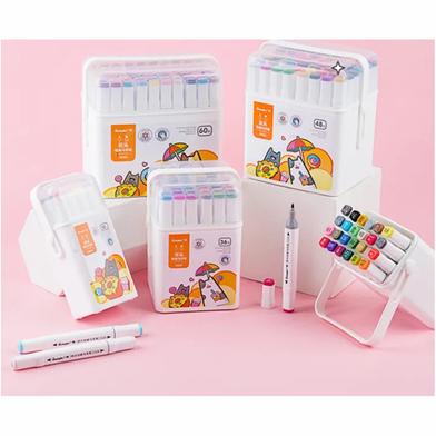 GUANGBO Markers Sets 48 Colors Sketching Markers Double Head Alco Based ...