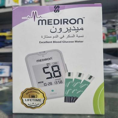Mediron Blood Glucose Test Strip with 10 pcs strip. : Non-Brand ...