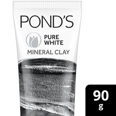 Ponds Pure Bright Mineral Clay Anti Pollution Purity Face Wash Foam 90 ...