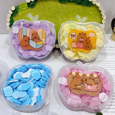 Portable Travel Soft Paper Soap In Apple Shape Plastic Box -1 Pcs : Non ...
