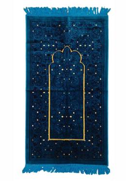 Masjid Comfort Jaynamaz for Prayer- Metallic Blue (Any design ...