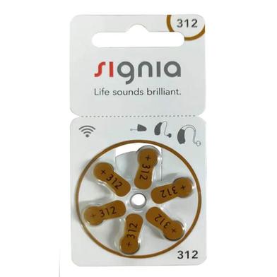 Signia Hearing Aid Battery Size 312, Pack of 6 Batteries : Non-Brand ...