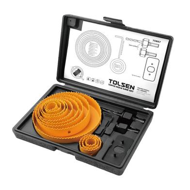 Tolsen 16Pcs Hole Saw Set Drill Bit Kits for Plywood Drywall Wood ...