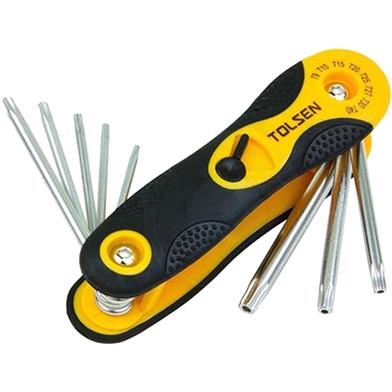 Tolsen 8 Pcs Folding Torx Star Allen Hex Key Set - Model : 20069 ...