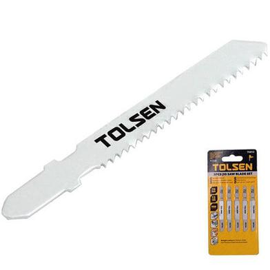 Tolsen T118B Jigsaw Blades Set 75mm 12tpi Wood Industrial 5pcs - 76812 ...