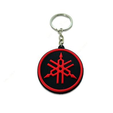 Yamaha Logo PVC Keychain Key Ring Red Rubber Motorcycle Bike Car ...